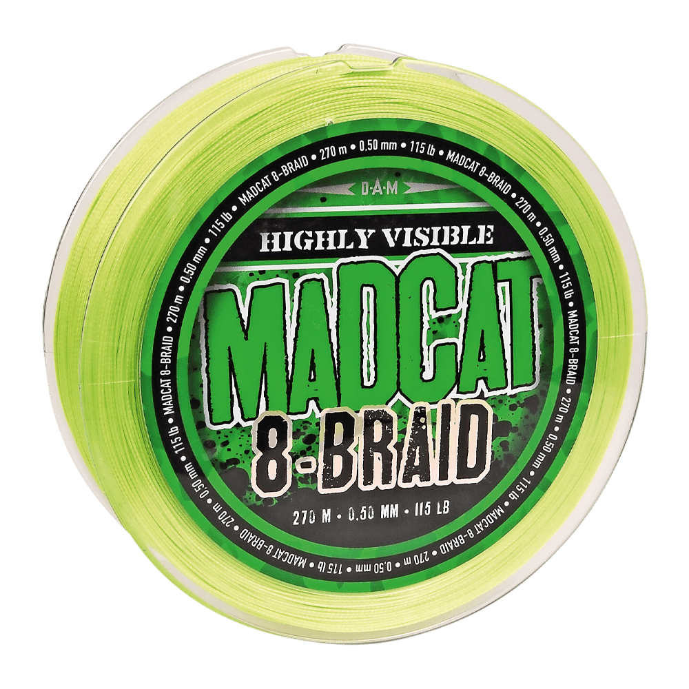 Lines 8-BRAID 270M 0.40MM 40.8KG 90LBS HI VIS YELLOW – Berglon