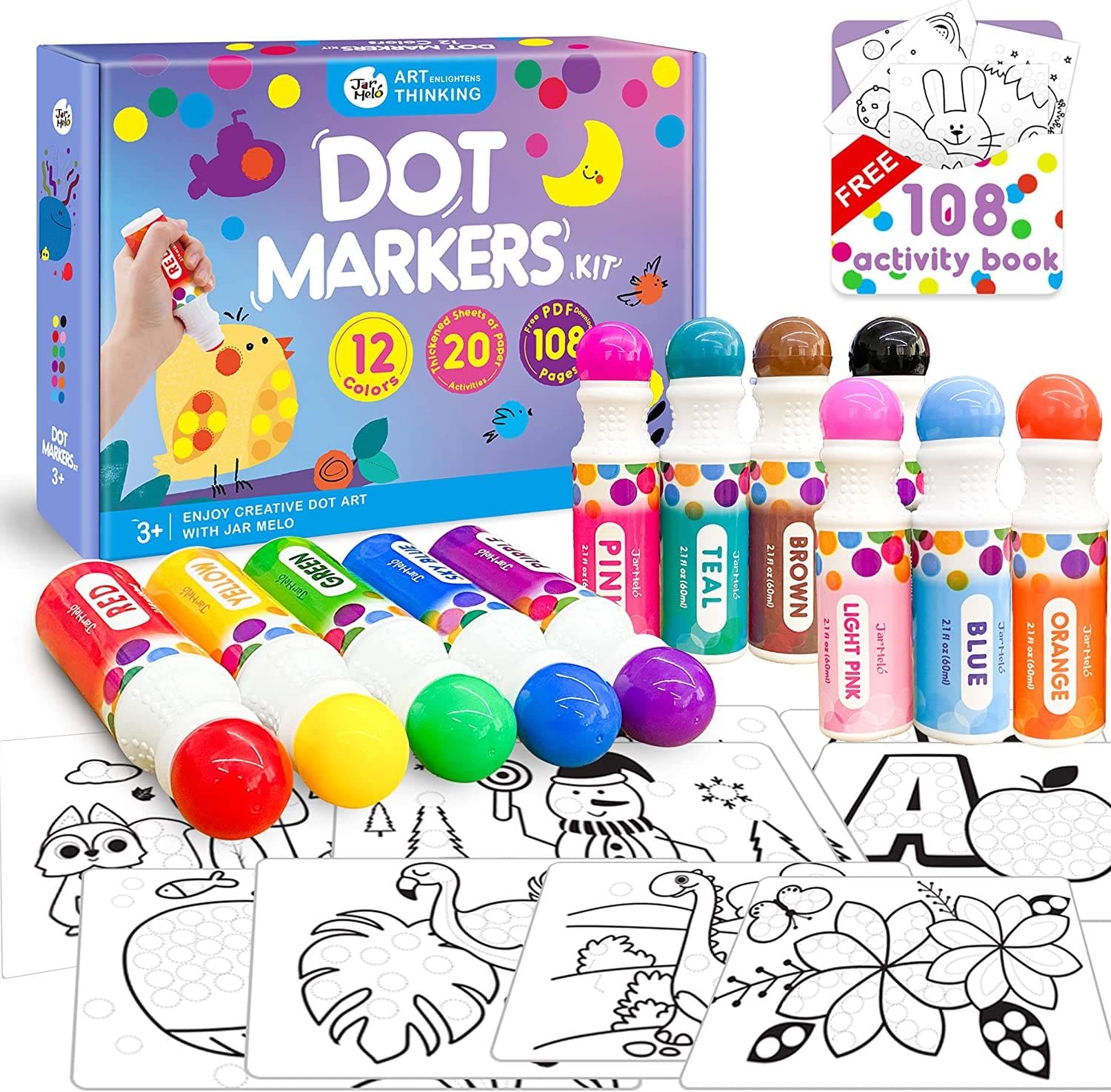Dot painting – 12 colours Set – Berglon