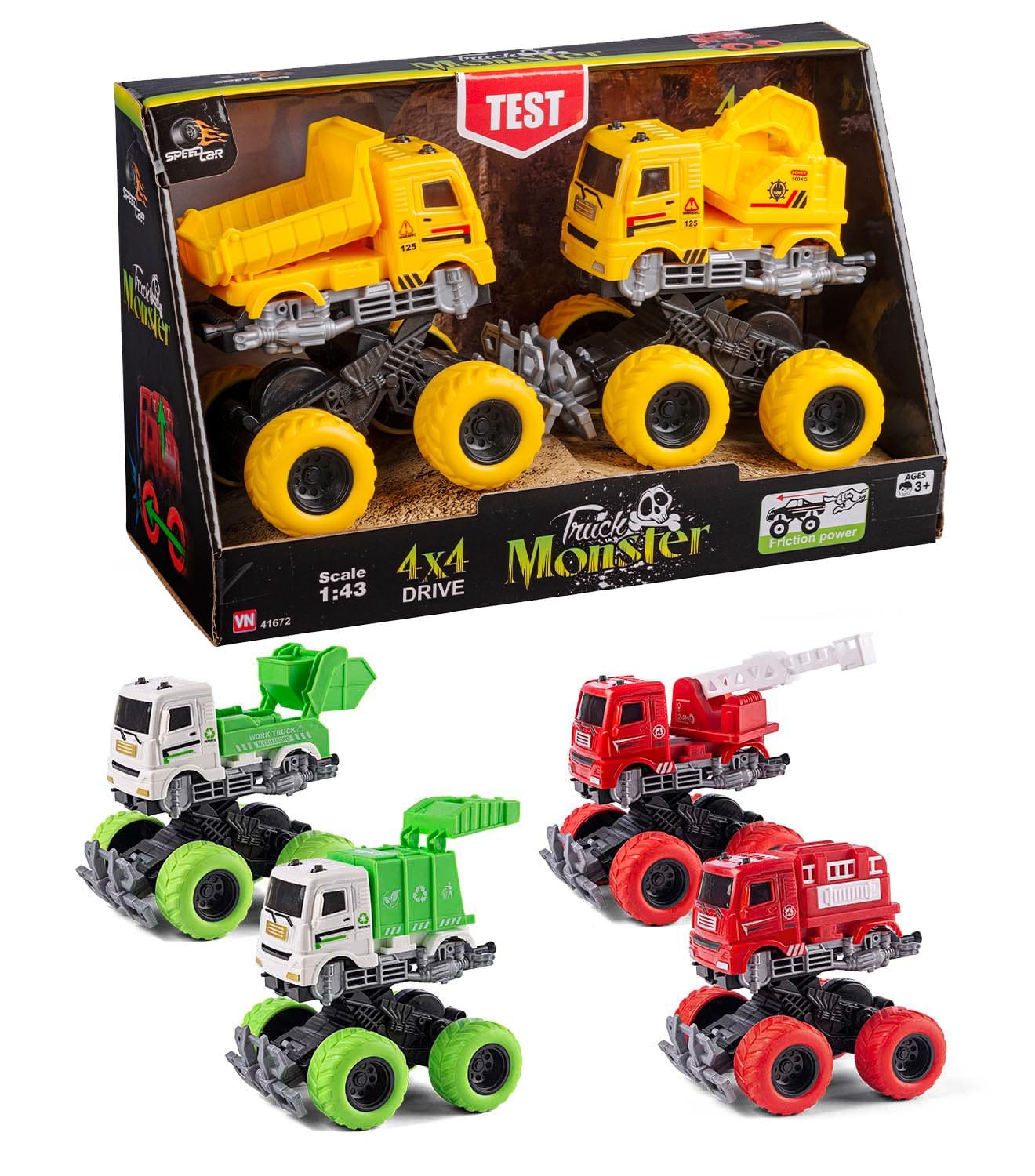 2-PAK MONSTER TRUCK 3 ASS – Berglon