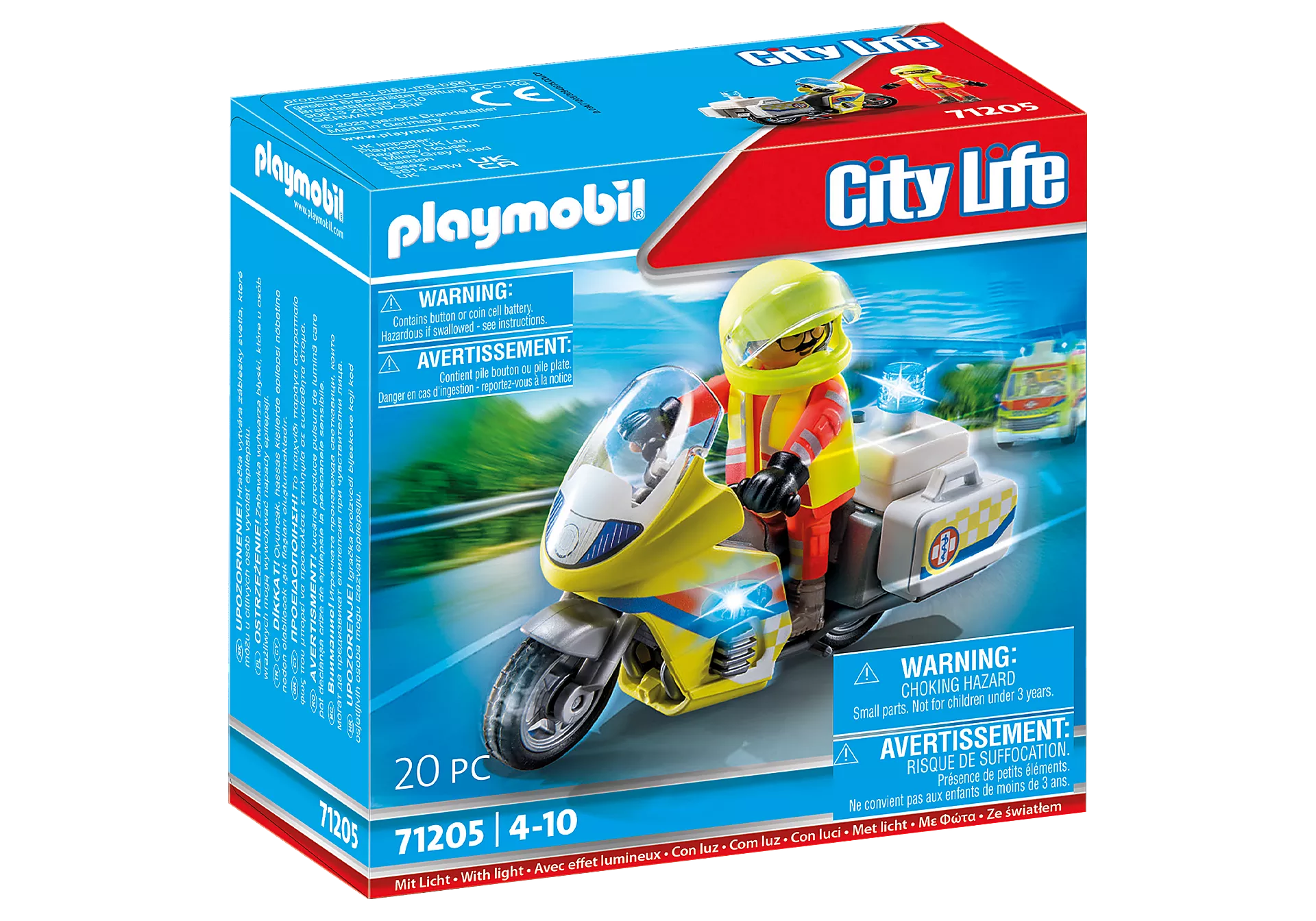 Rescue Motorcycle with Flashing Light – Berglon